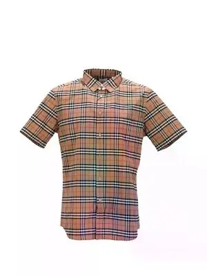 Burberry Cotton Checked Shirt - Neutrals