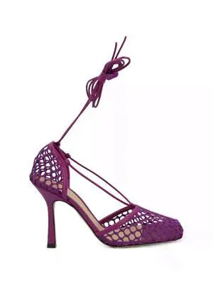 Bottega Veneta Lace-up Leather Sandals - Purple