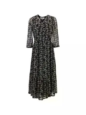Ba&sh Tixana Floral Midi Dress - Black