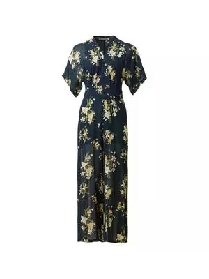 REFORMATION Floral-print Jumpsuit - Blue