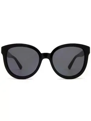 Gucci Logo-plaque Cat-eye Sunglasses - Black