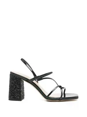 Sandro Glitter Block-heeled Sandals