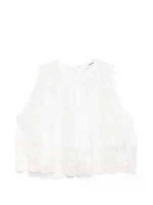 Sandro Lace-hem Blouse - White