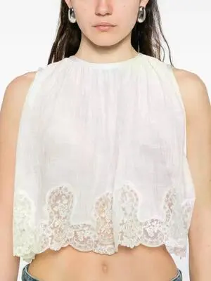 Sandro Lace-hem Blouse
