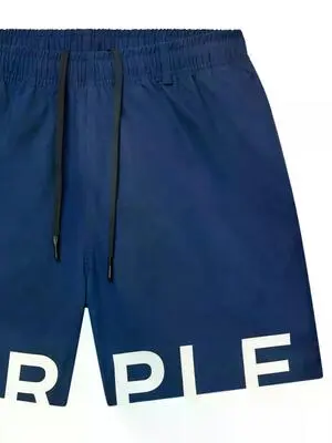 PURPLE BRAND Logo Drawstring Shorts
