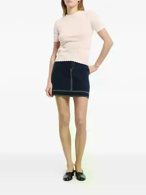 BARRIE Ribbed Detailing Top - Pink