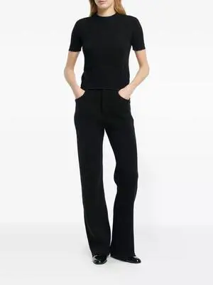 BARRIE Ribbed Detailing Top - Black