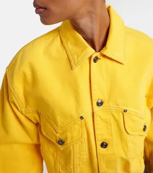 Versace Denim Blouson Jacket - Yellow