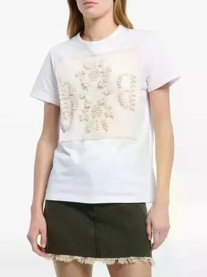 BARRIE Cashmere Logo T-shirt - White
