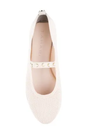 Tahari Madeira Mary Jane Flat - Natural