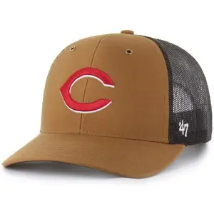CARHARTT X 47 Carhartt X '47 Cincinnati Reds Trucker Adjustable Hat - Brown