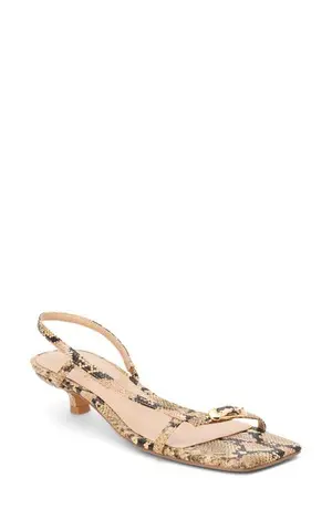 Matisse Fernando Slingback Sandal - Tan Multi Snake Embossed