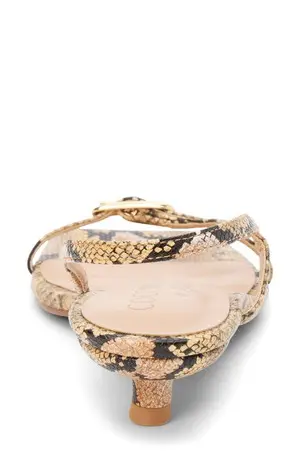 Matisse Fernando Slingback Sandal - Tan Multi Snake Embossed