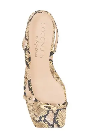 Matisse Fernando Slingback Sandal - Tan Multi Snake Embossed