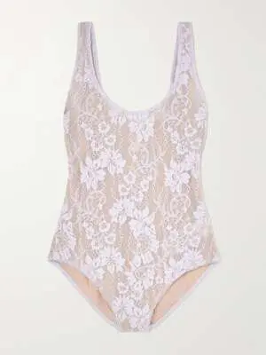 Zimmermann Corded Lace Bodysuit - Lilac