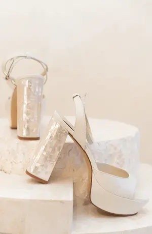 FREYA ROSE Margot Platform Heel Sandal - Ivory