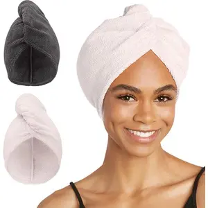 TURBIE TWIST Microfiber Hair Towel Wrap 2-pack - Light Pink