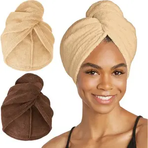 TURBIE TWIST Microfiber Hair Towel Wrap 2-Pack Tonal