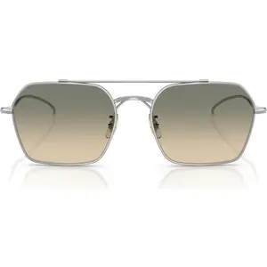 Oliver Spencer Tk-15 53mm Geometric Sunglasses - Silver/enoki Gradient