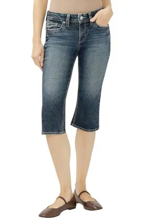 SILVER JEANS CO. Heritage Curvy Mid-rise Capri Jeans