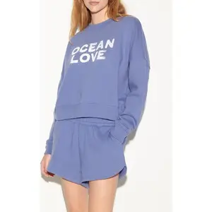 Spiritual Gangster Ocean Love Palisades Graphic Sweatshirt - Wisteria