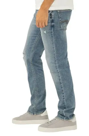 SILVER JEANS CO. Allan Ripped Straight Leg Jeans