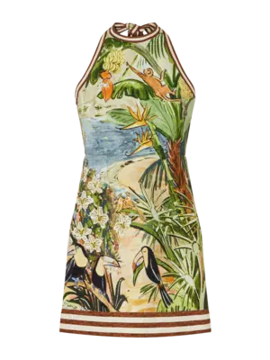 ALEMAIS Toucan Tango Halterneck Mini Dress - Multi
