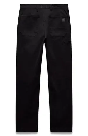 Reigning Champ Grounds Standard Straight Leg Cotton Canvas Work Pants - Black