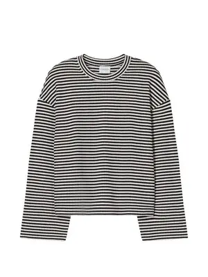 Closed Striped Cotton T-shirt - Black