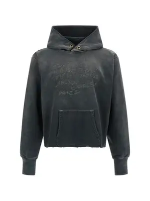MAISON MARGIELA Logo Cotton Hoodie - Black
