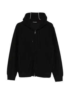 Emporio Armani Cotton Blend Hoodie - Black