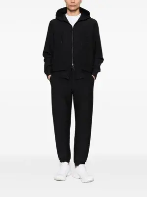 Emporio Armani Cotton Blend Hoodie - Blue