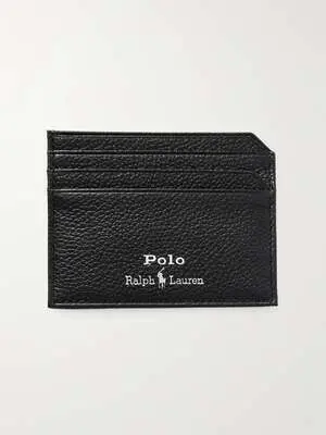 Polo Ralph Lauren Small Logo-print Full-grain Leather Cardholder - Black