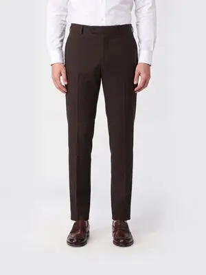 PT TORINO Virgin Wool Tailored Trousers - Brown