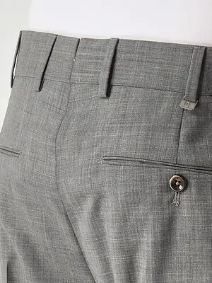 PT TORINO Virgin Wool Tailored Trousers - Grey 1