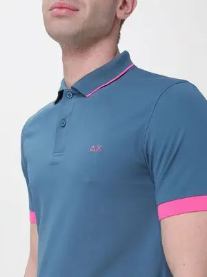 SUN 68 Cotton Polo Shirt - Avion