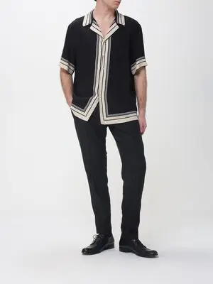 Dolce & Gabbana Silk Blend Pinstriped Tailored Trousers
