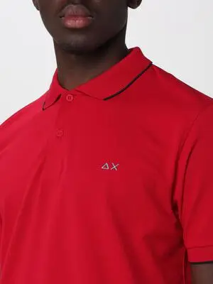 SUN 68 Cotton Polo Shirt - Red