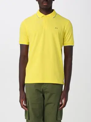SUN 68 Cotton Polo Shirt Yellow