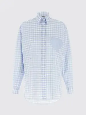 Moschino Checked Cotton Shirt - Blue