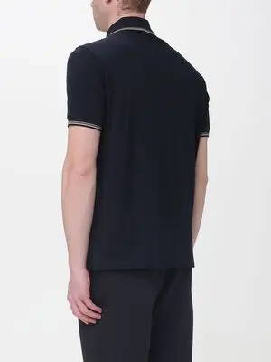 Emporio Armani Stretch Cotton Polo Shirt - Blue