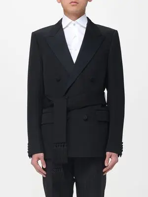 Valentino Garavani Double Breasted Jacket With Tassel Detail - Black