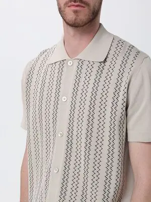 PAOLO PECORA Knitted Polo Shirt - Beige