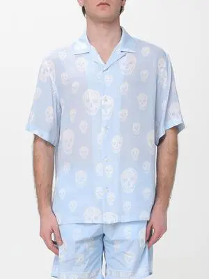 Alexander McQueen Viscose Skull Shirt - Blue