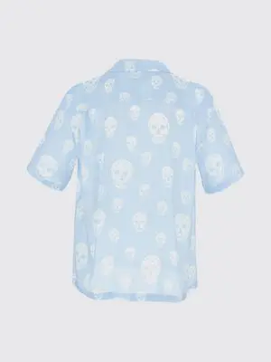 Alexander McQueen Viscose Skull Shirt - Gnawed Blue