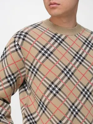 Burberry Crewneck Pullover In Vintage Check