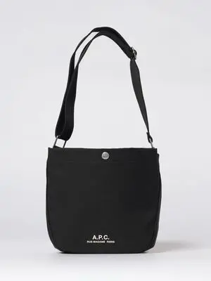 A.p.c. Journal Canvas Shoulder Bag - Black