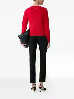 Carolina Herrera Crewneck Silk-cotton Cardigan
