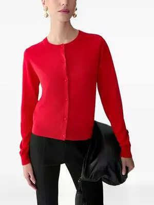 Carolina Herrera Crewneck Silk-cotton Cardigan