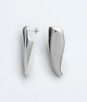 Bottega Veneta Large Prisma Earrings - Silver